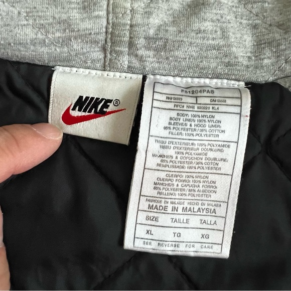 Nike | Jackets & Coats | Vintage 99s Nike Air Swoosh Mens Black Zip Up ...
